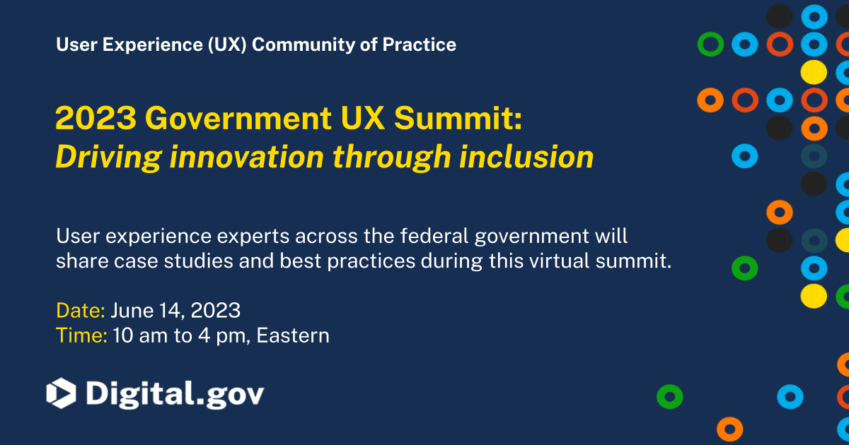 2023 Government UX Summit – Digital.gov